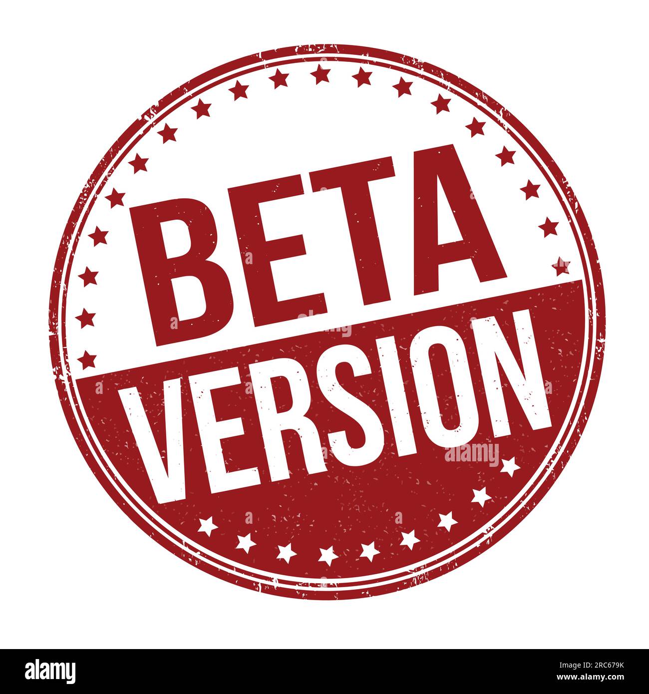 Beta version grunge rubber stamp on white background, vector ...