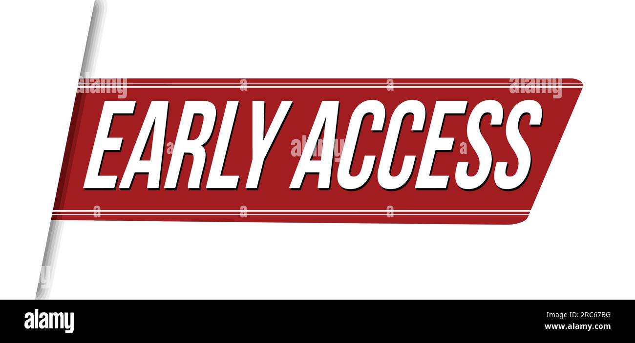 Early access banner design on white background, vector illustration ...