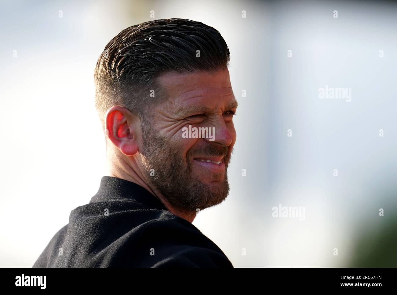 Boreham Wood manager Luke Garrard during a friendly match at LV BET ...