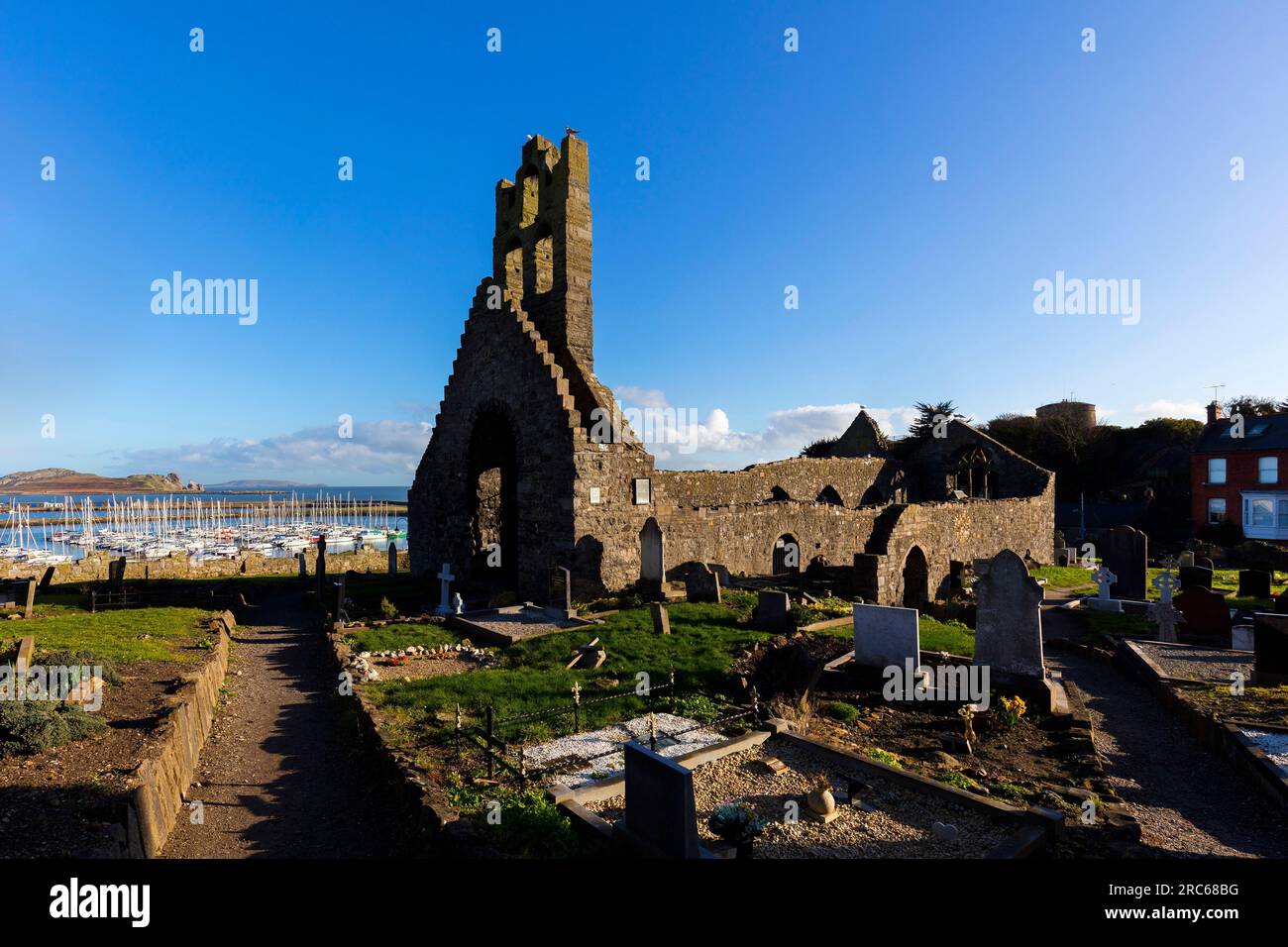 Howth, Ireland, Old Abbey Stock Photo - Alamy
