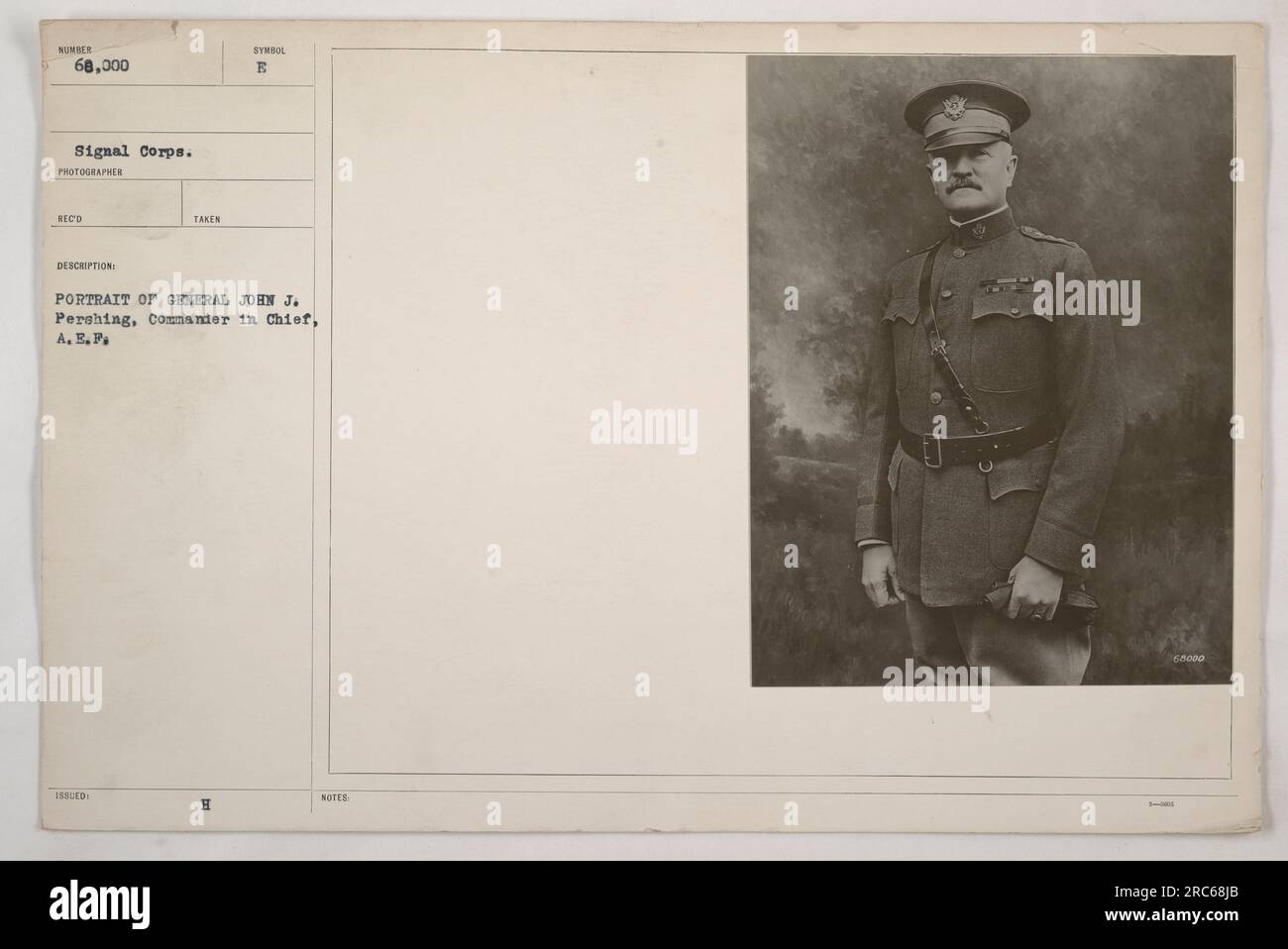 Portrait of General John J. Pershing, Commander in Chief of the ...