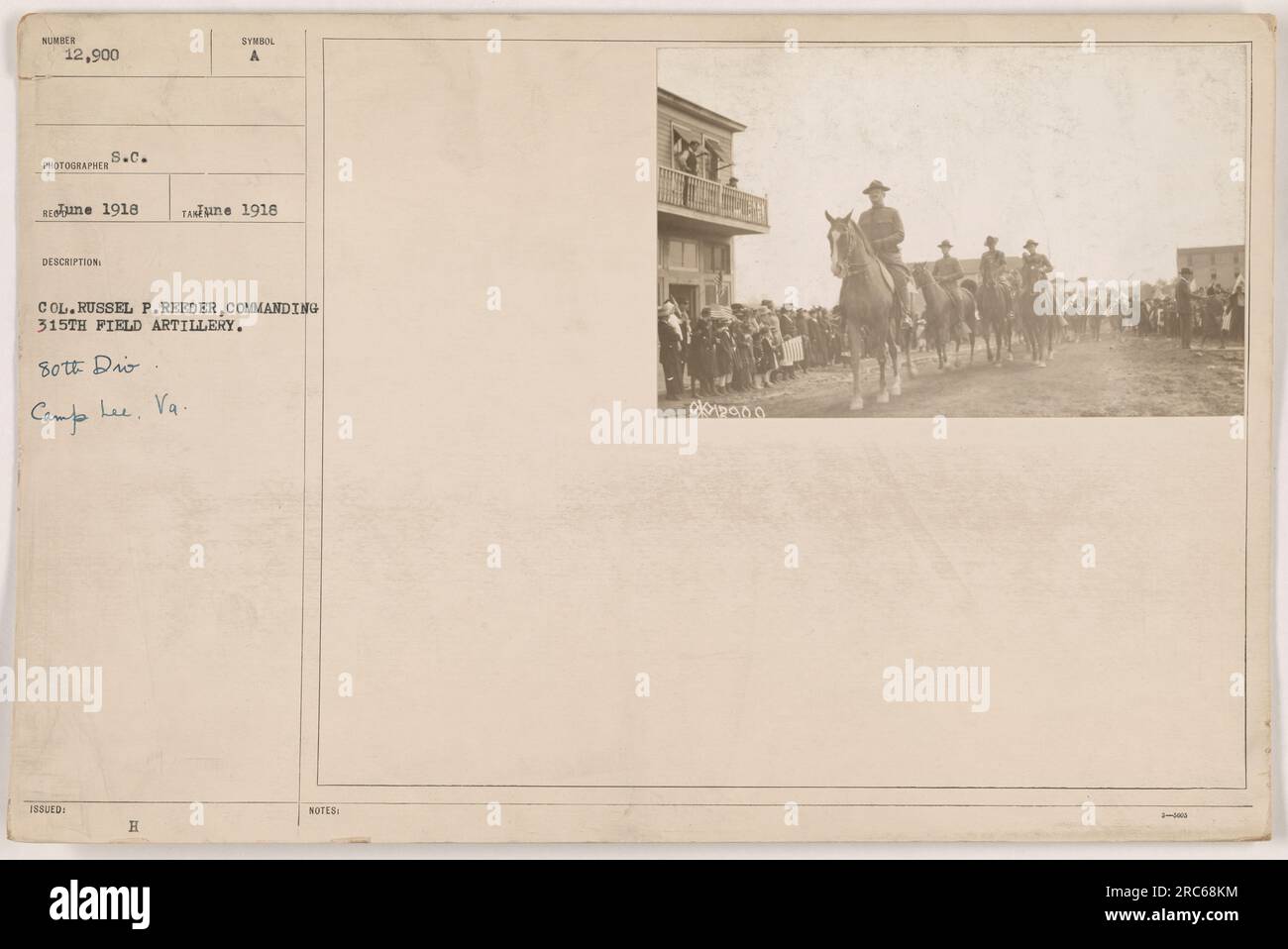 "This photograph shows Colonel Russell P. Reeder, commanding the 315th ...