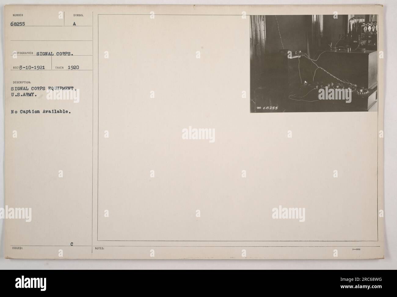 Signal Corps equipment used by the U.S. Army during World War One. This ...