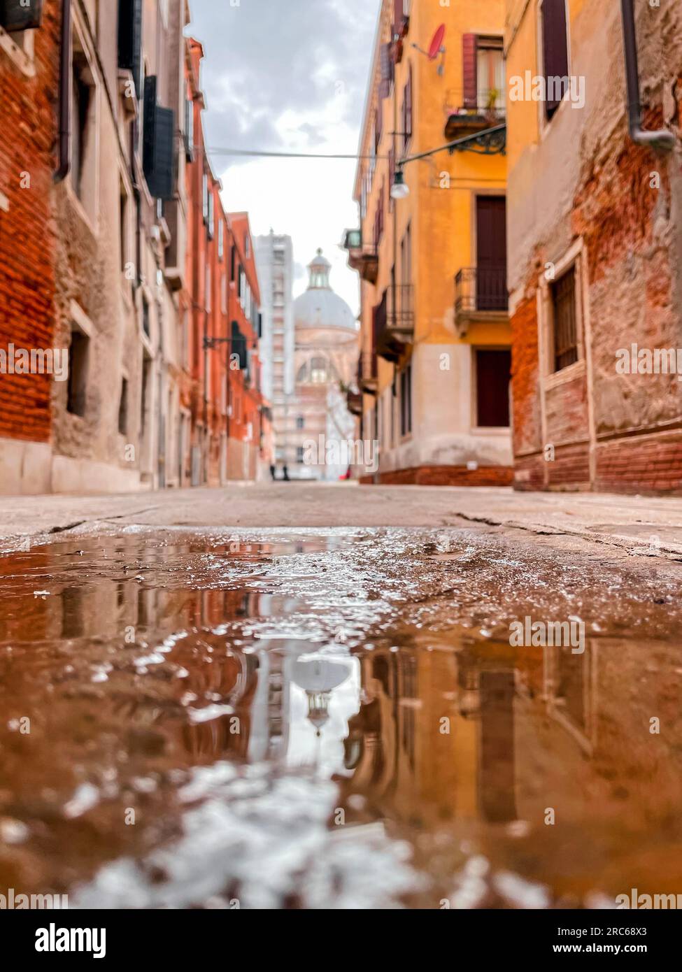 Typical Venetian architecture and street view from Venice, Italy Stock ...