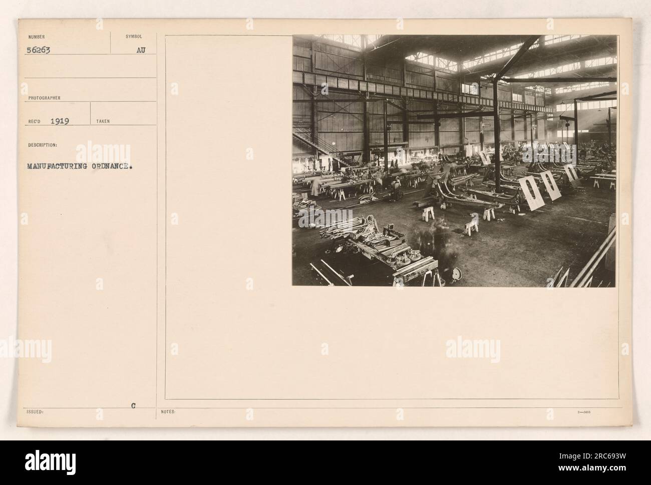 American factory workers manufacturing ordnance during World War One ...