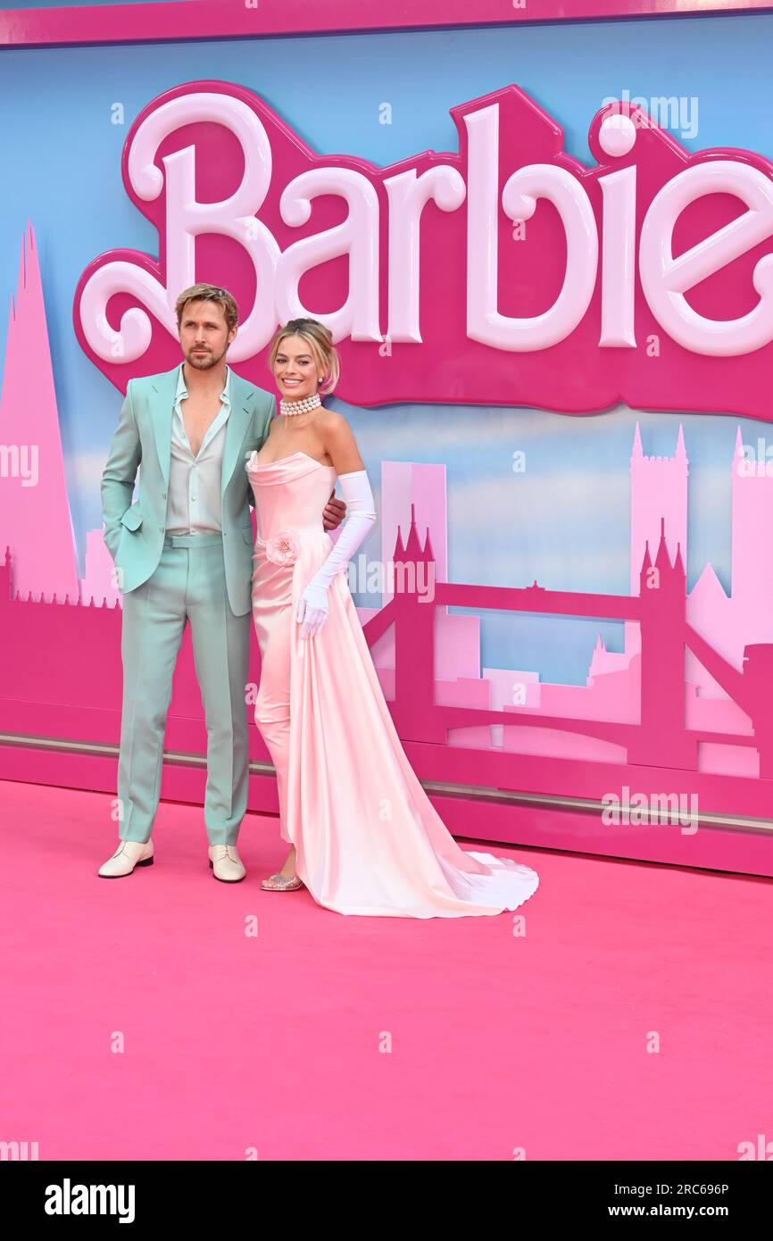 Barbie movie margot robbie ryan gosling hi-res stock photography and ...