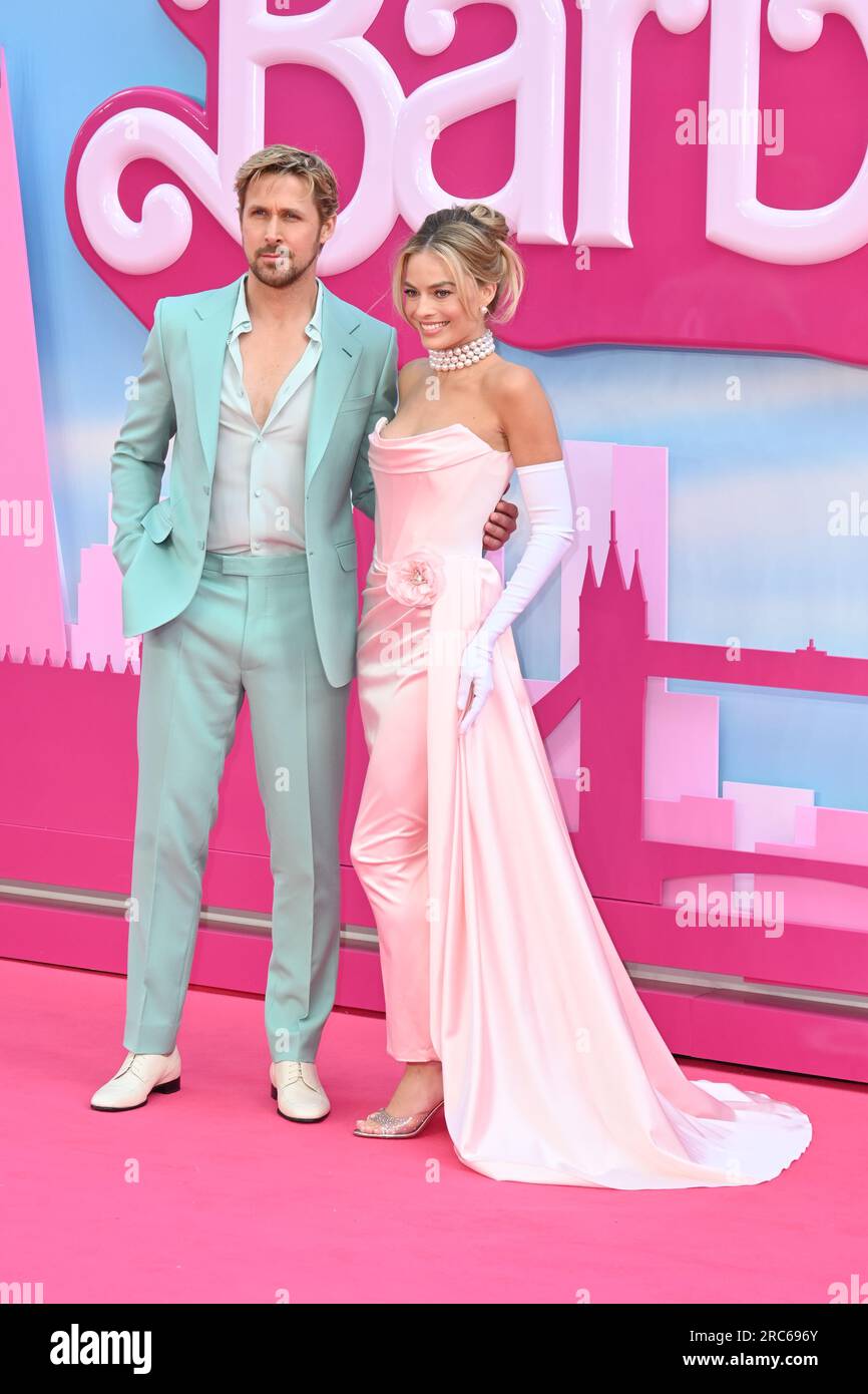 Barbie movie margot robbie ryan gosling hi-res stock photography and ...