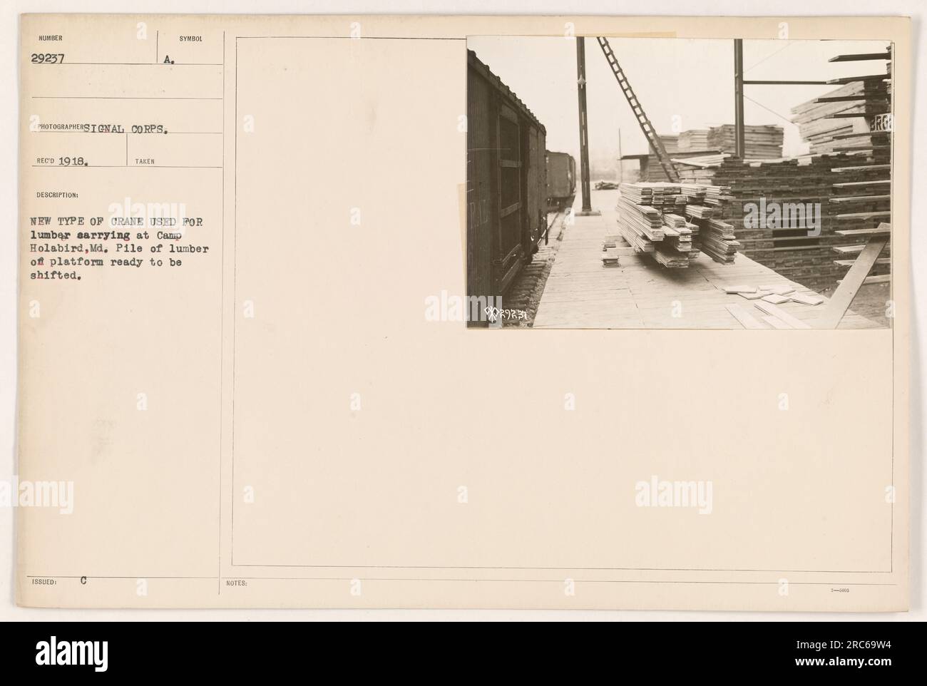 A photograph taken in 1918 at Camp Holabird, Maryland, shows a new type ...