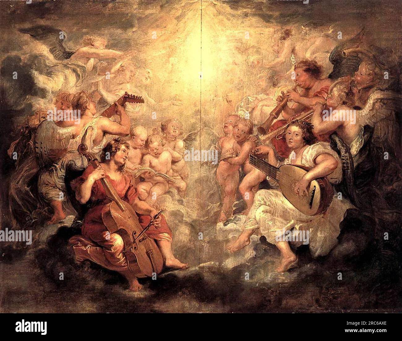 Music Making Angels 1628 by Peter Paul Rubens Stock Photo - Alamy