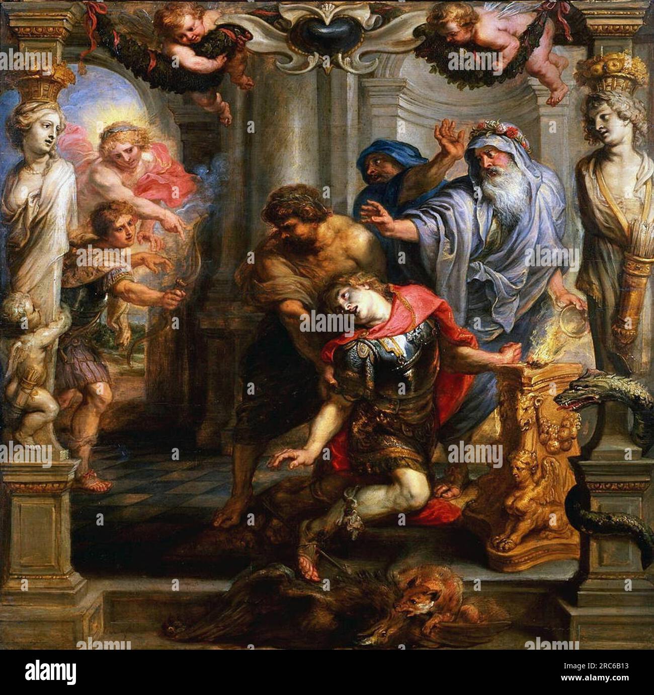 The Death of Achilles 1630 by Peter Paul Rubens Stock Photo - Alamy