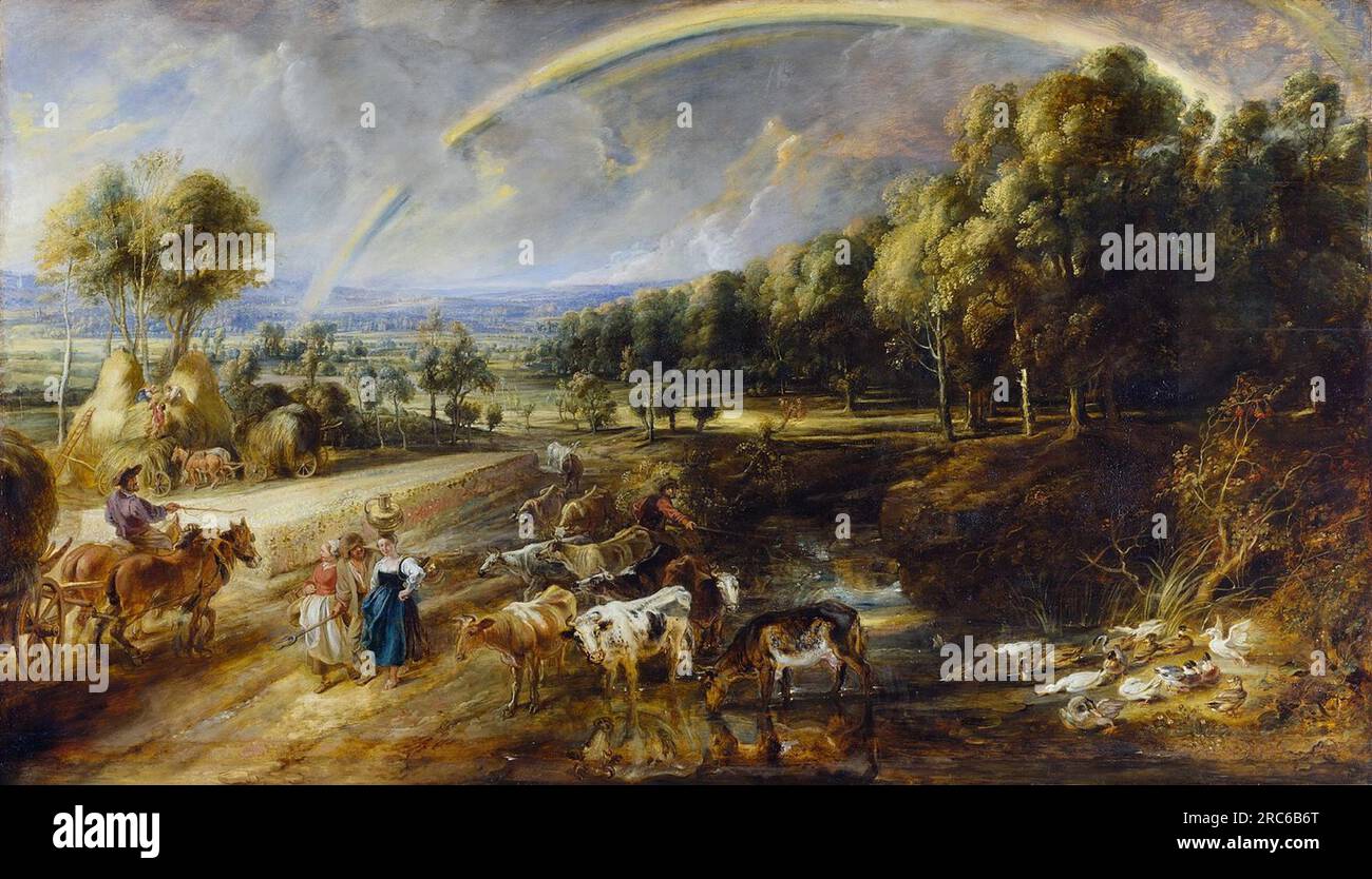 Landscape with a Rainbow 1638 by Peter Paul Rubens Stock Photo - Alamy