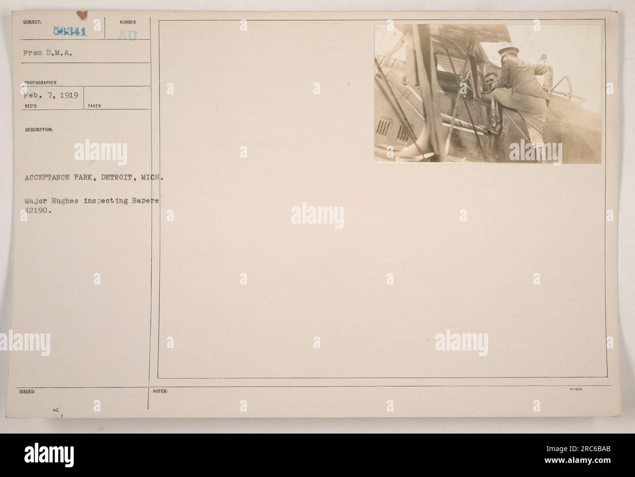 Major Hughes inspecting Bapere 42190 at Acceptance Park in Detroit ...