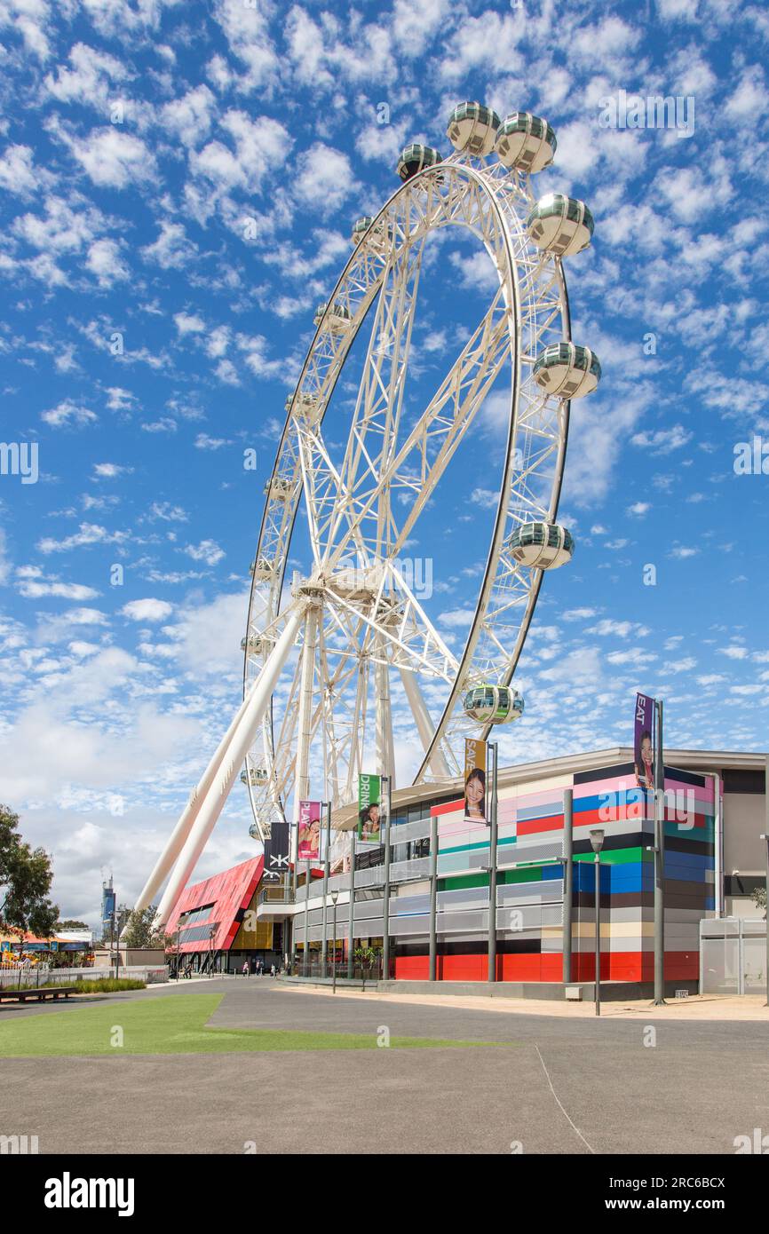 Melbourne Star Observation Wheel at The District Docklands Stock Photo ...