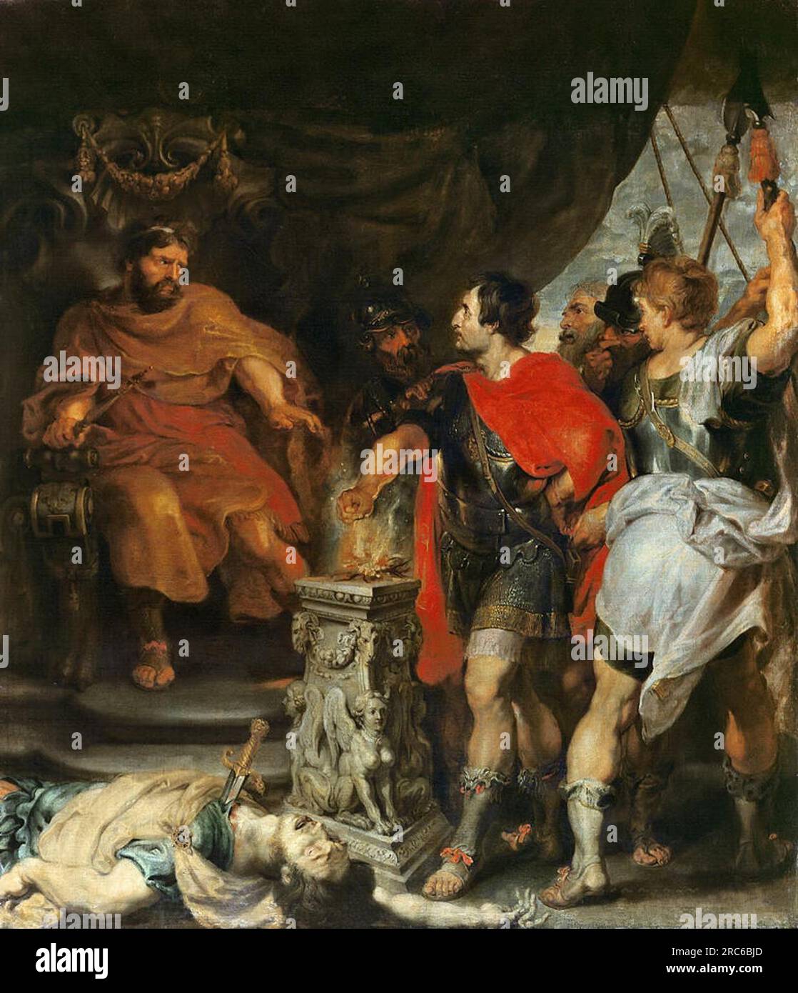 Mucius Scaevola Before Porsenna by Peter Paul Rubens Stock Photo - Alamy