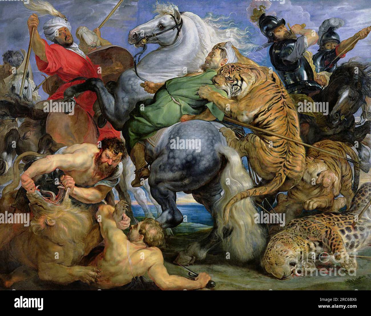 Tiger and Lion Hunting by Peter Paul Rubens Stock Photo - Alamy