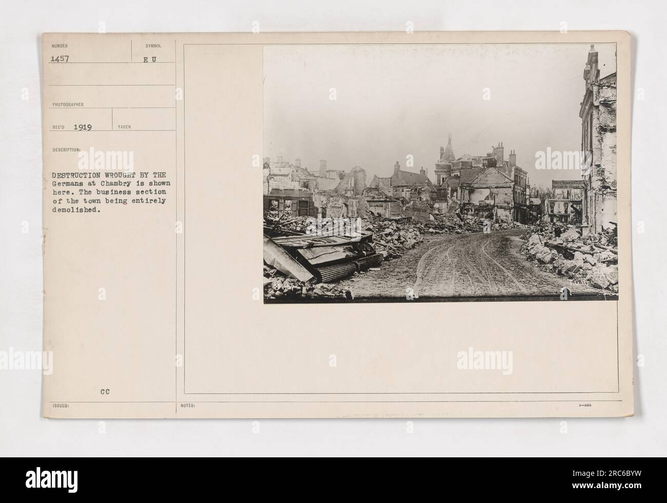 "Image showing the extensive destruction caused by a German raid in the ...