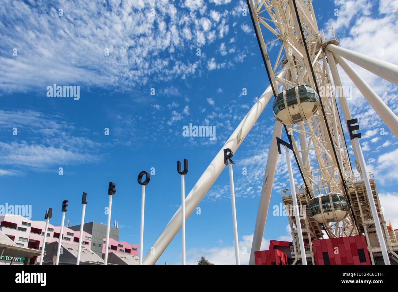 Melbourne Star Observation Wheel Signage Stock Photo - Alamy