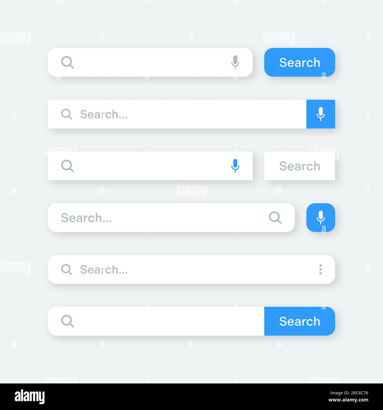 Various search bar templates. Internet browser engine with search box ...