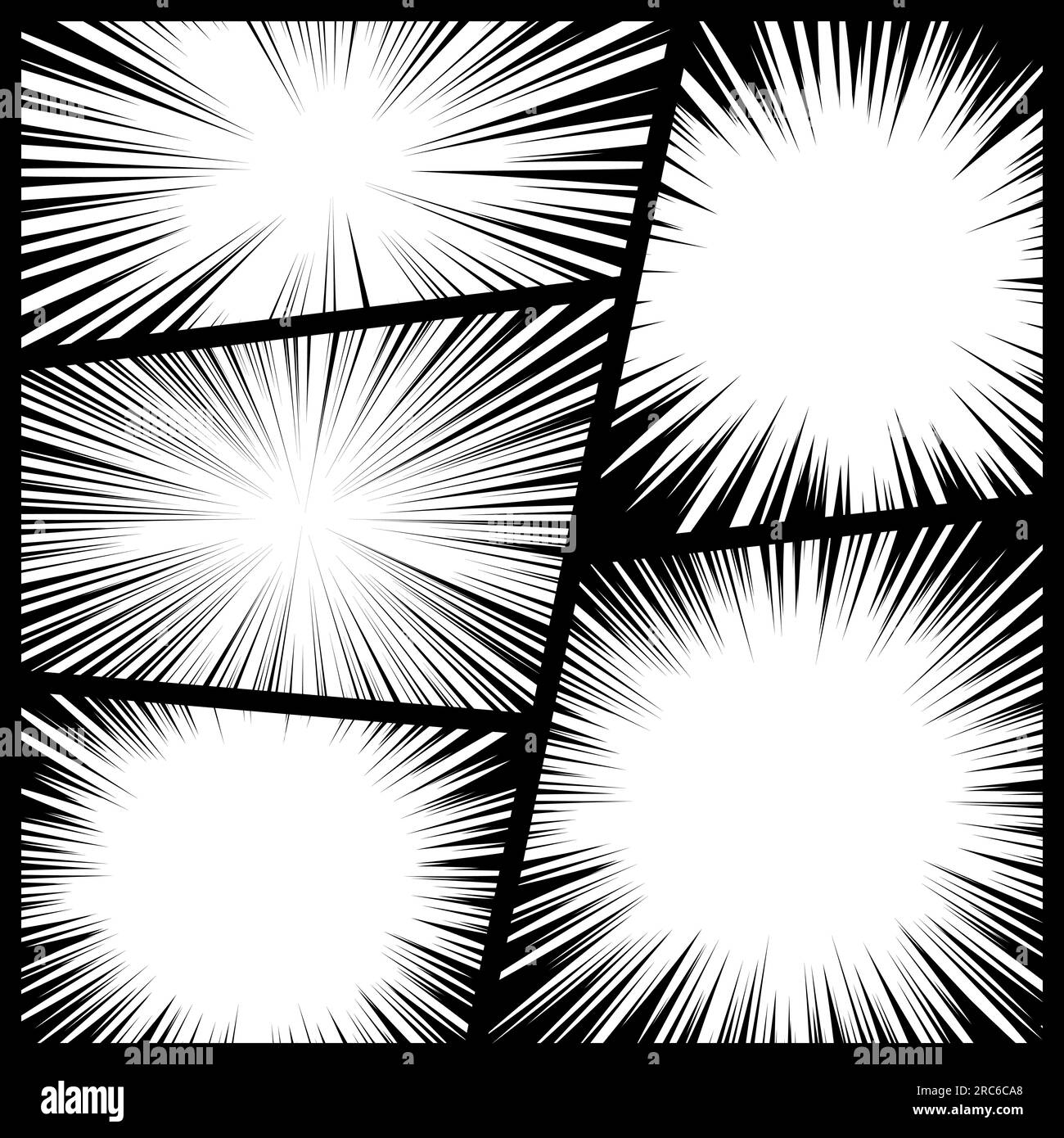 Comic book radial rays, lines. Comics background with motion, speed ...