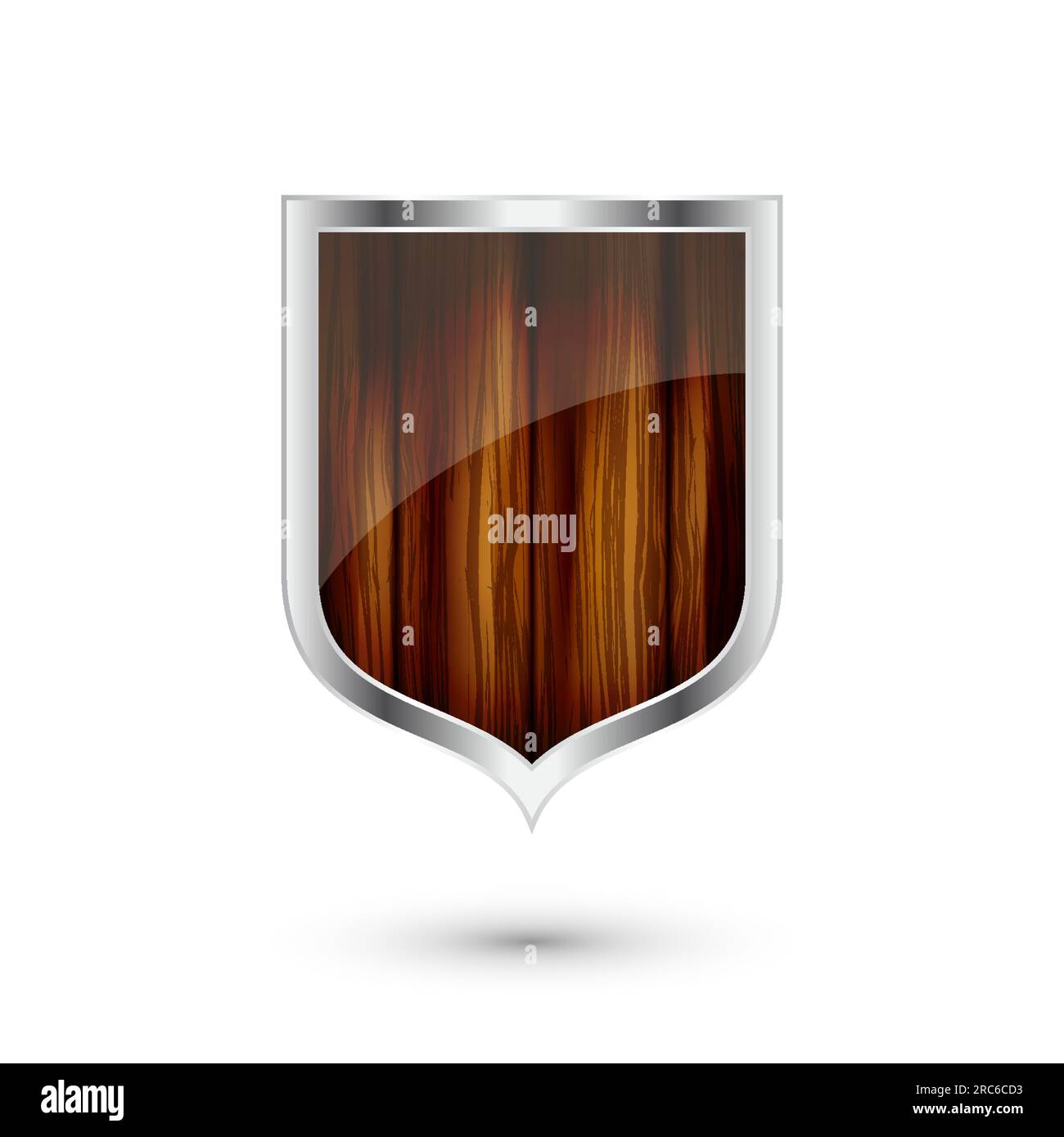 Wooden vintage shield icon. Black heraldic shield. Protection and ...