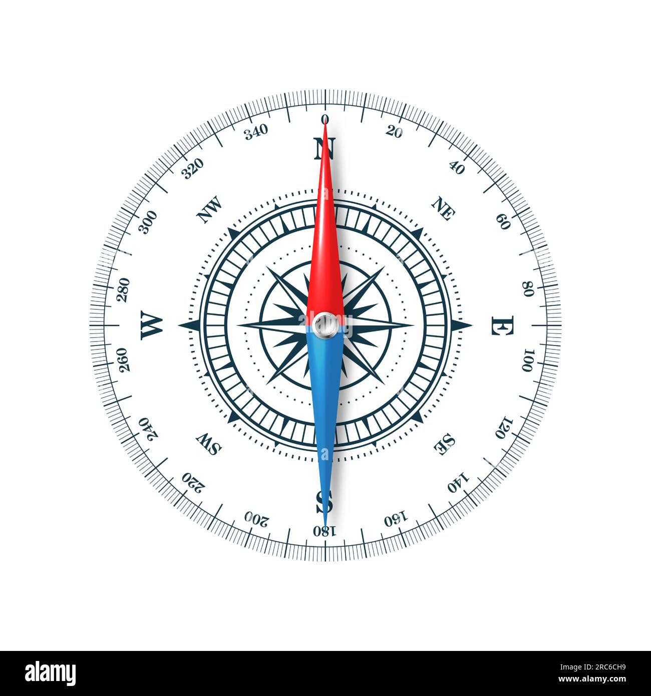 Marine compass, nautical wind rose with cardinal directions of North ...