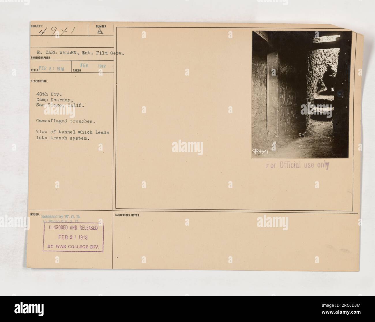 World war tunnel system hi-res stock photography and images - Alamy