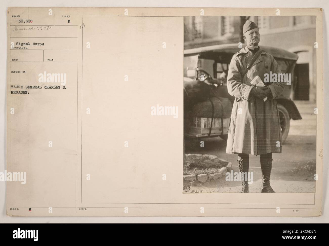 Major General Charles D. Rhoades, wearing his military uniform, is ...