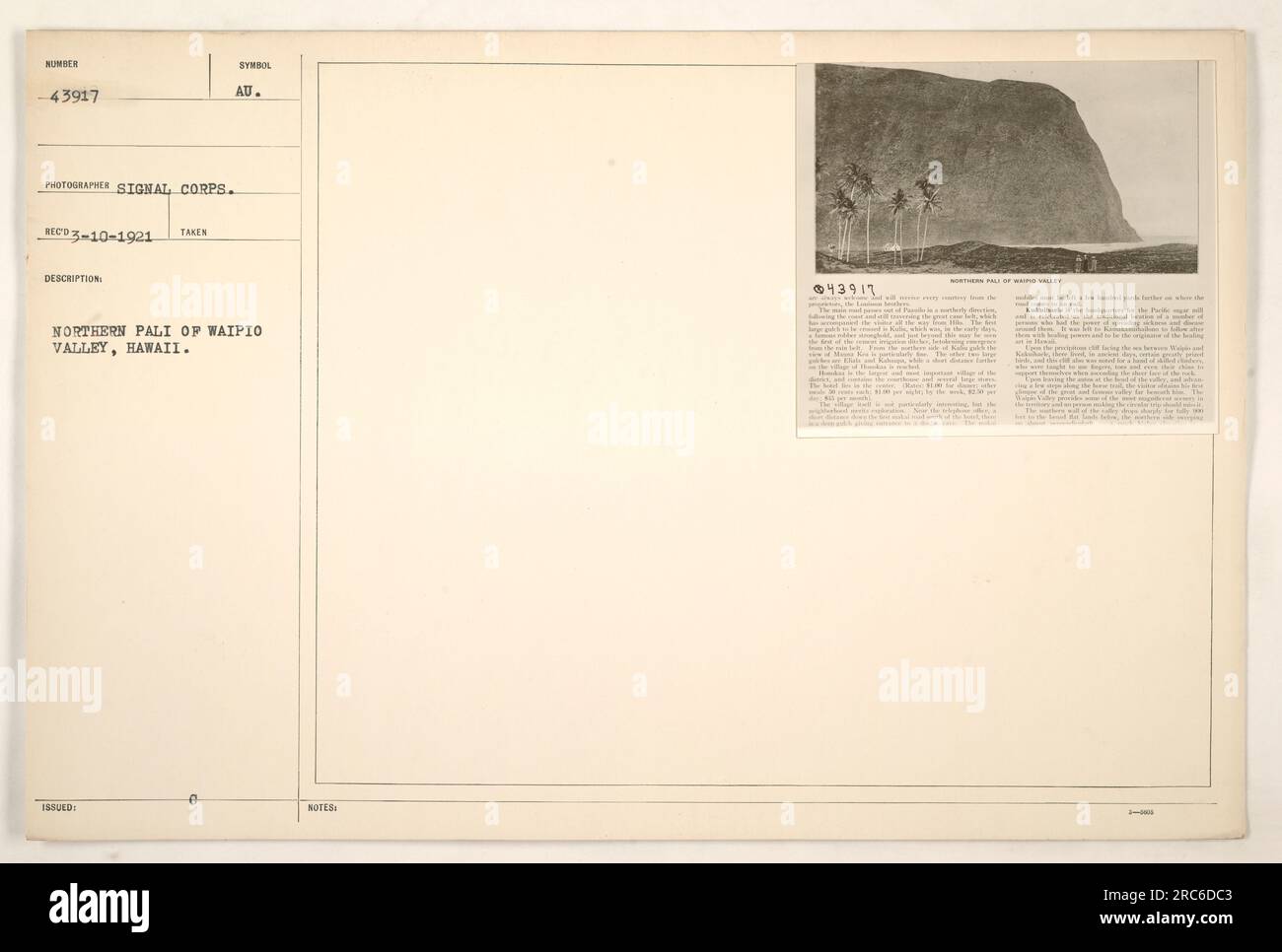 111-SC-43917: A photograph taken by the Signal Corps showing the ...