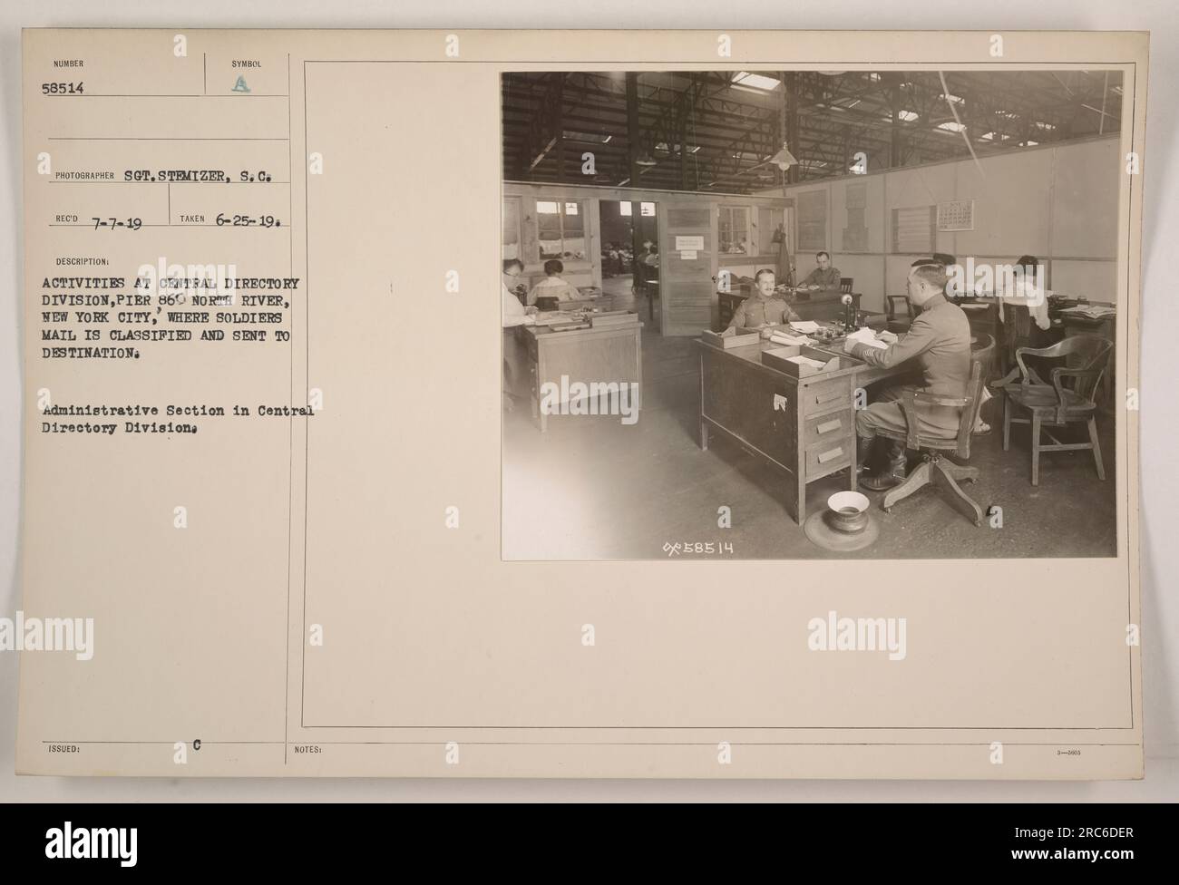 Soldiers are seen sorting and classifying mail at the Central Directory ...