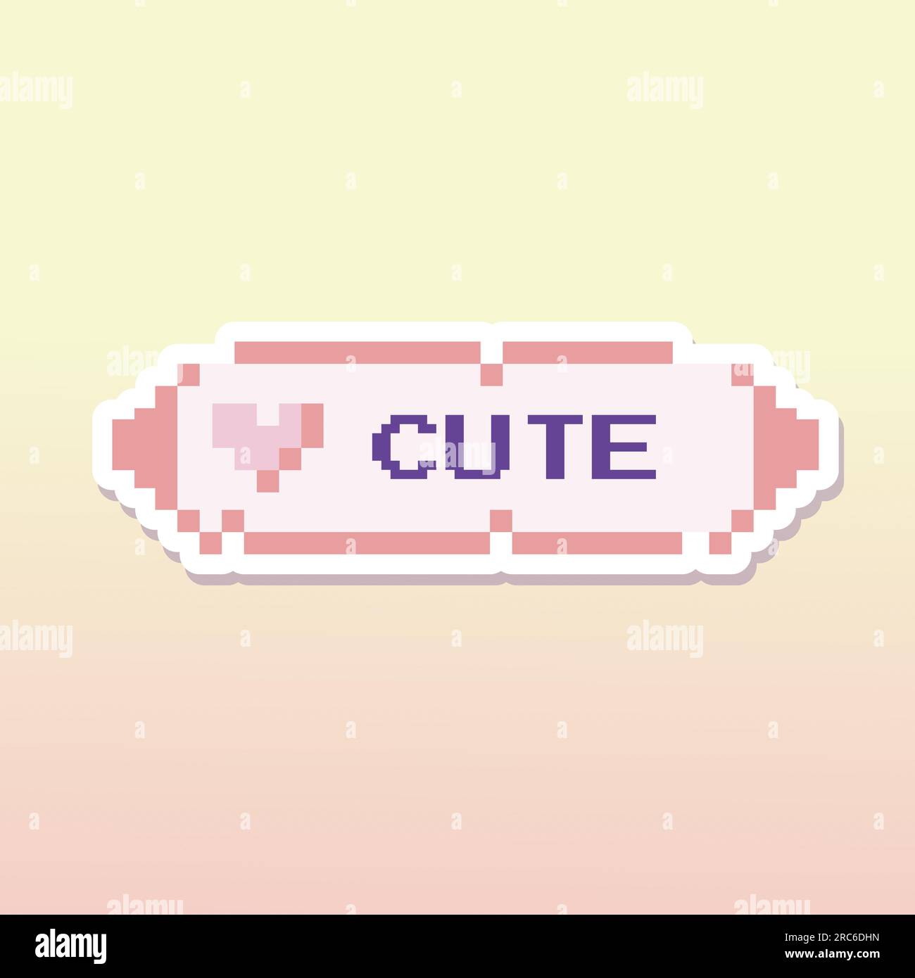 Cute vector sticker in pixel art style Stock Vector Image & Art - Alamy