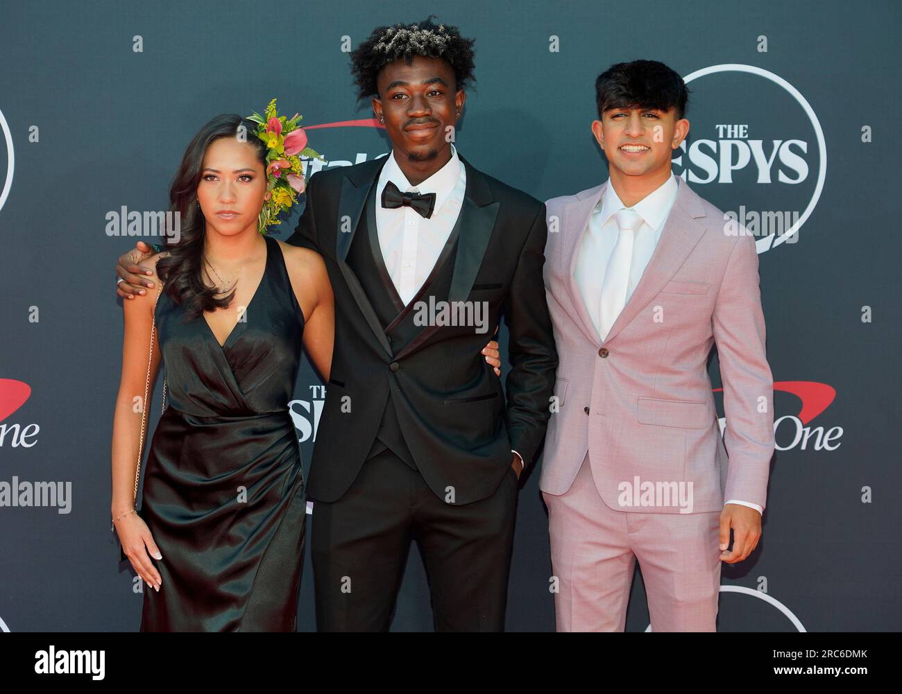 Ashley Badis, from left, Jordan Adeyemi, and Rishan Patel arrive at the ...
