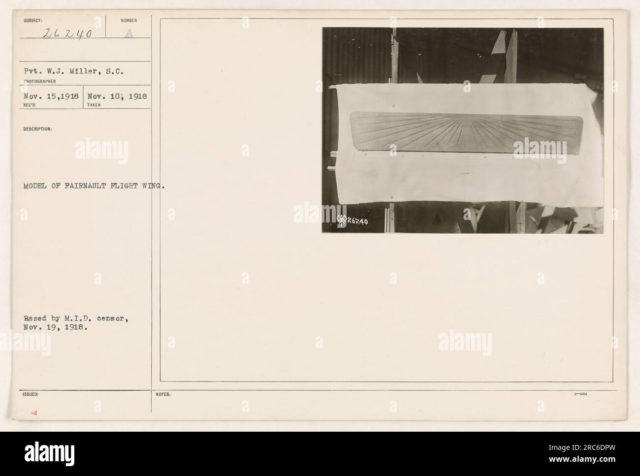 Pvt. W.J. Miller of the Signal Corps is pictured with a model of the ...