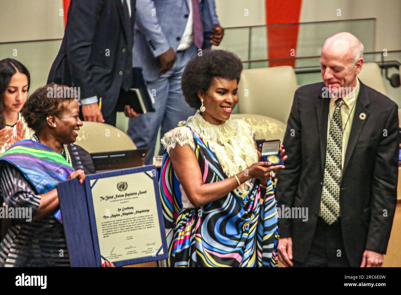 New York, New York, USA. 12th July, 2023. Mrs. ANGELINE NDAYISHIMIYE ...