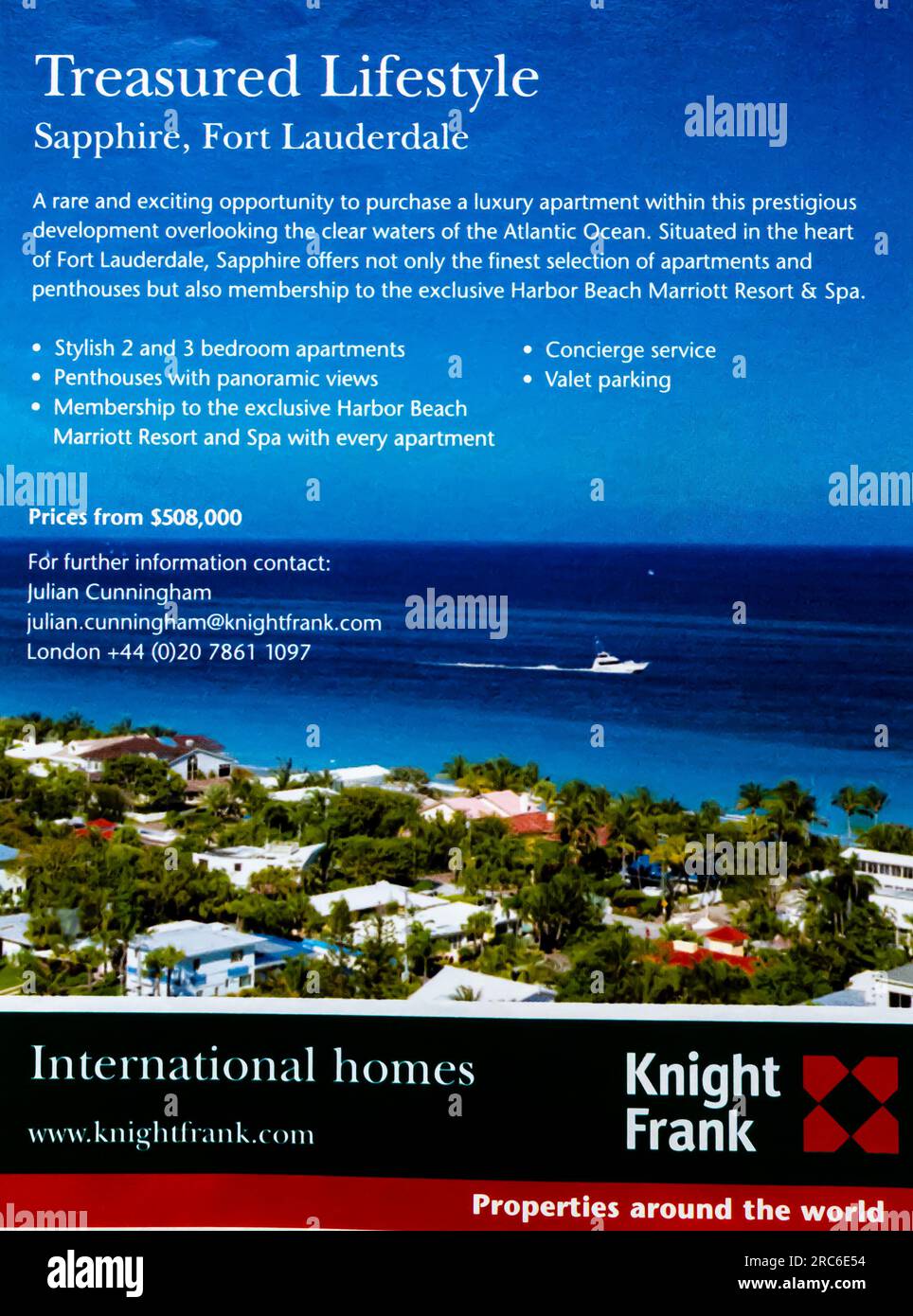 Knight Frank Real estate agents and managers company advert in a ...