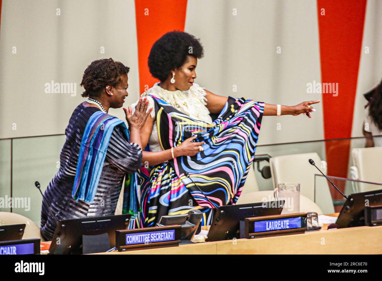 New York, New York, USA. 12th July, 2023. Mrs. ANGELINE NDAYISHIMIYE ...