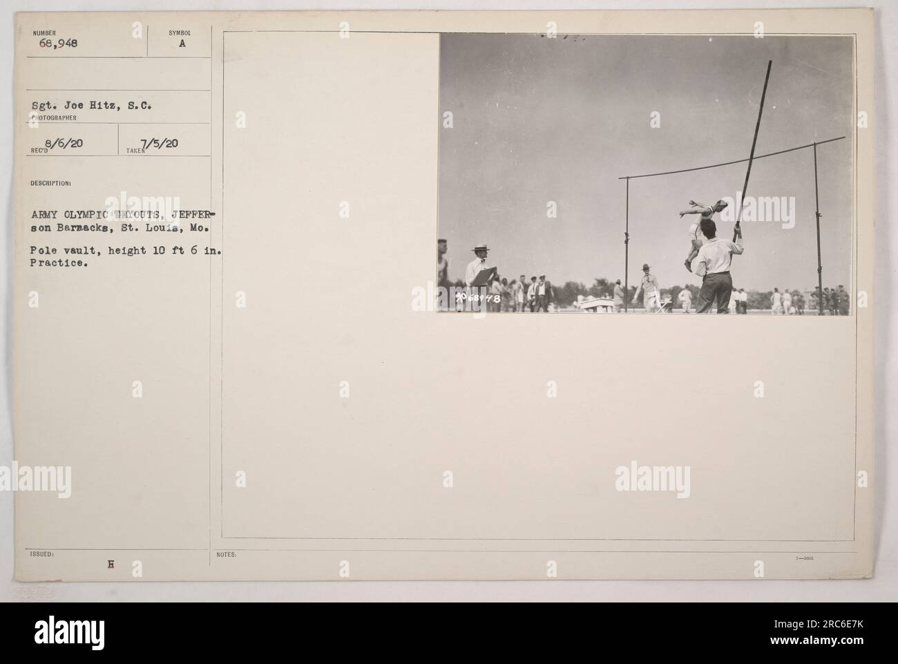 "Sgt. Joe Hitz, participating in the Army Olympic tryouts at Jefferson ...
