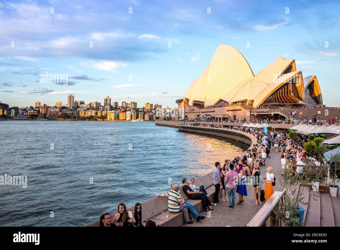 Tourists and Locals at Sydney Harbor and Opera House Stock Photo - Alamy