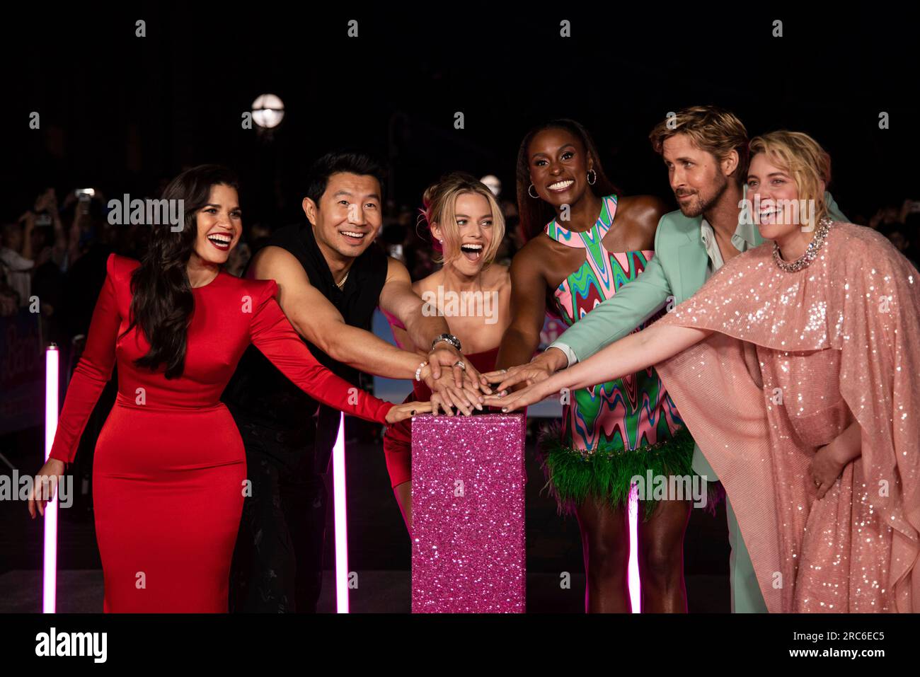 America Ferrera, from left, Simu Liu, Margot Robbie, Issa Rae, Ryan ...