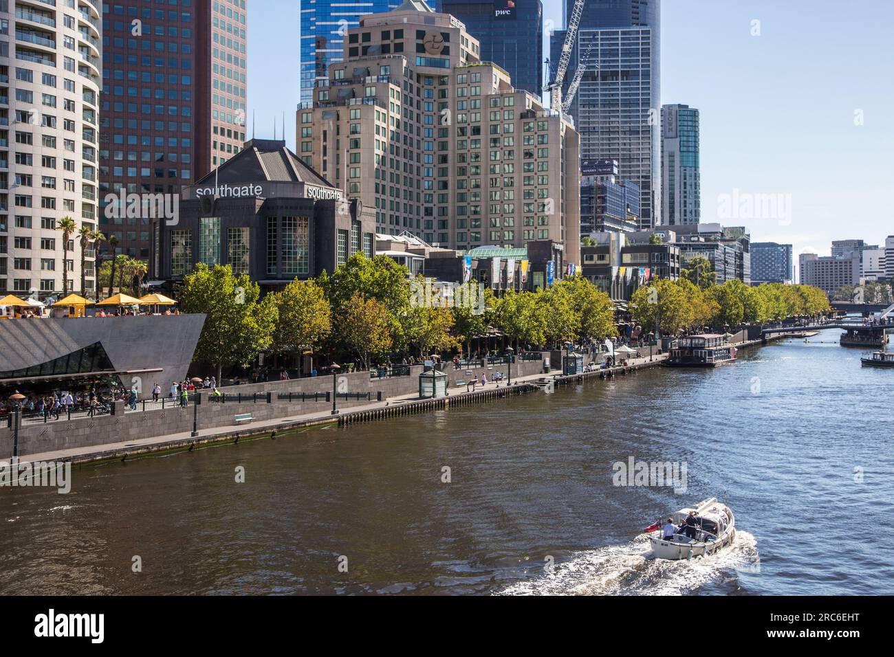 Yarra River and the South Bank Precinct in Melbourne Australia Stock ...