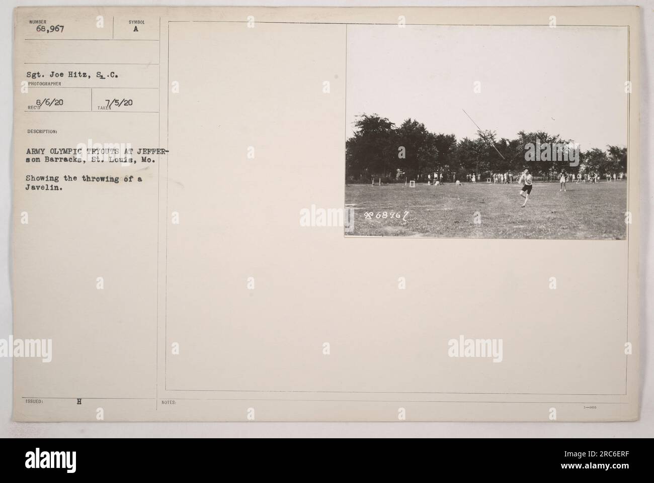 Soldier Sgt. Joe Hitz throws a javelin during the Army Olympic tryouts ...