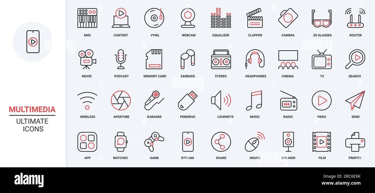 Video camera and microphone, photo, movie and music library mobile app, headphones and games ...