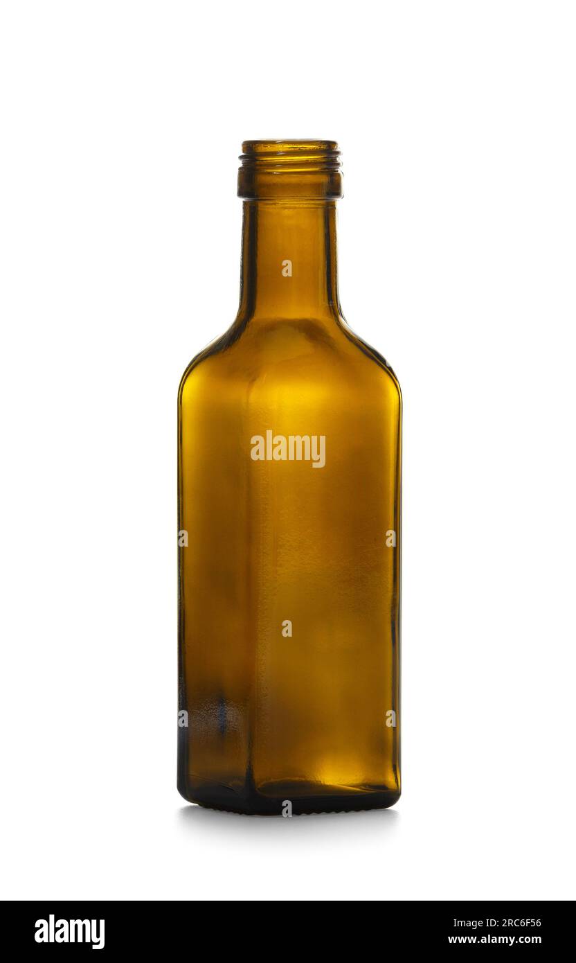 Empty square shape dark brown glass bottle for alcoholic and non ...