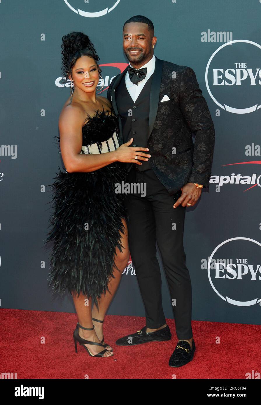 WWE professional wrestlers Bianca Belair, left, and Montez Ford arrive ...