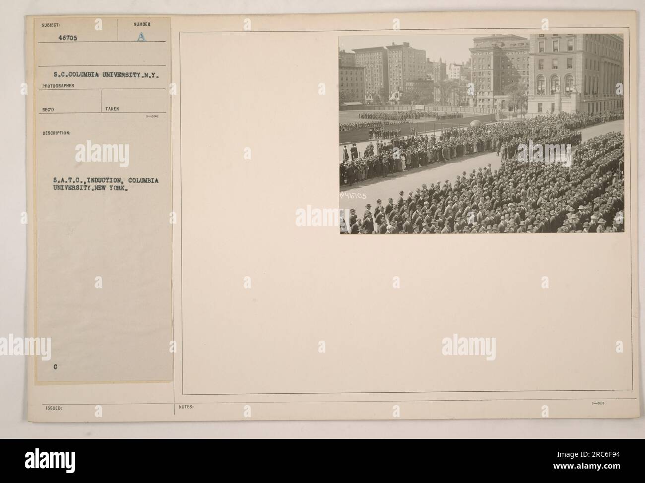 Soldiers undergoing induction training at Columbia University in New ...
