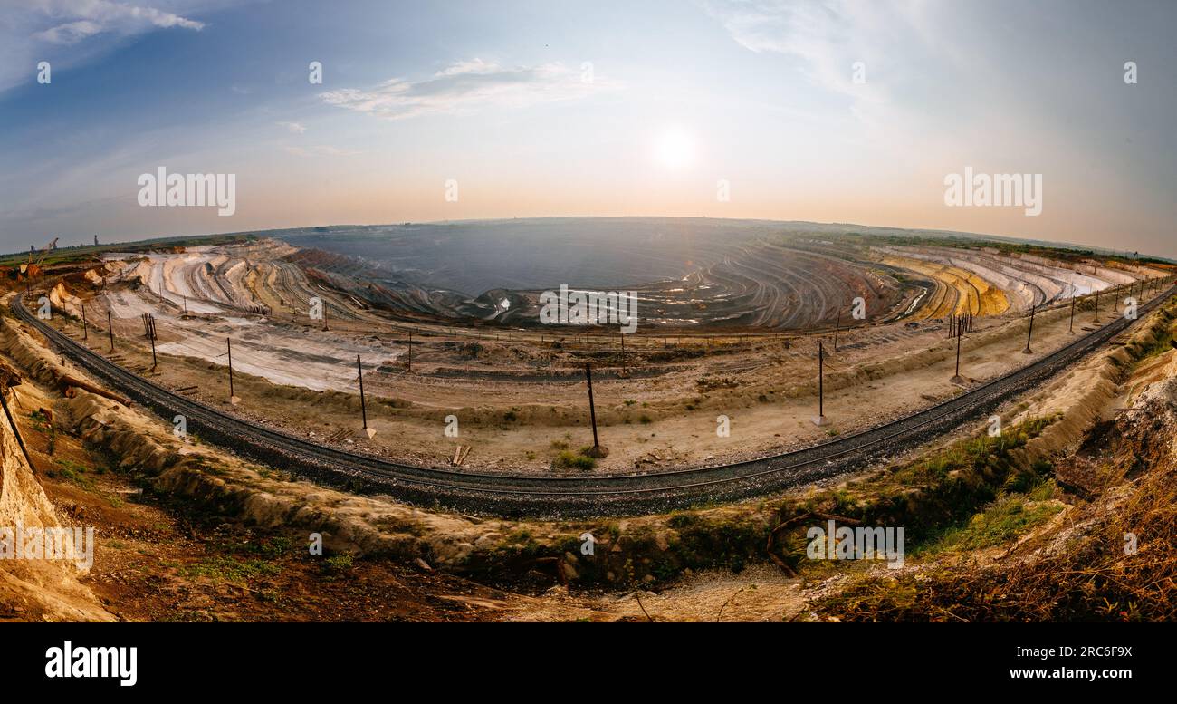 Open pit mine in mining and processing plant Stock Photo - Alamy