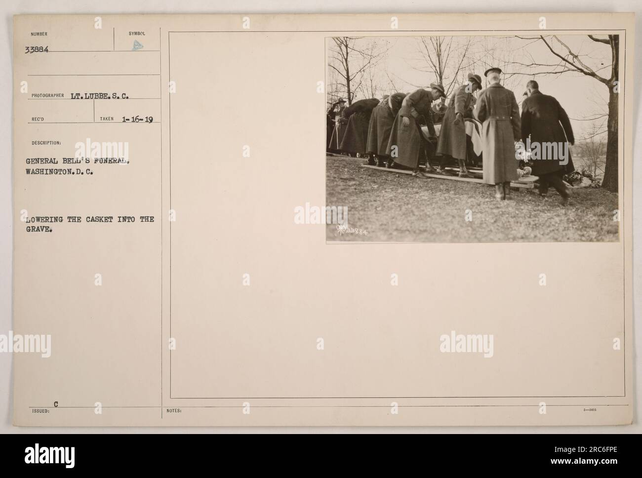 Photograph captured on January 16, 1919, during the funeral of General ...