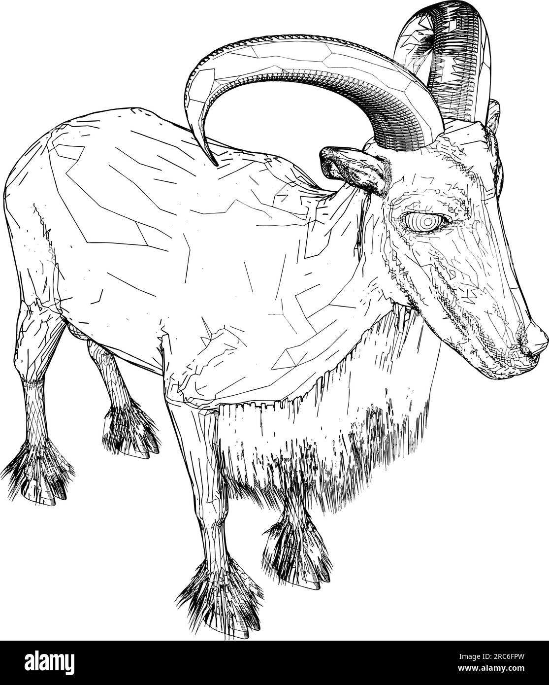 Goat Sheep Vector. Illustration Isolated On White Background. A Vector ... Goat Sheep Vector. Illustration Isolated On White Background. A Vector ...