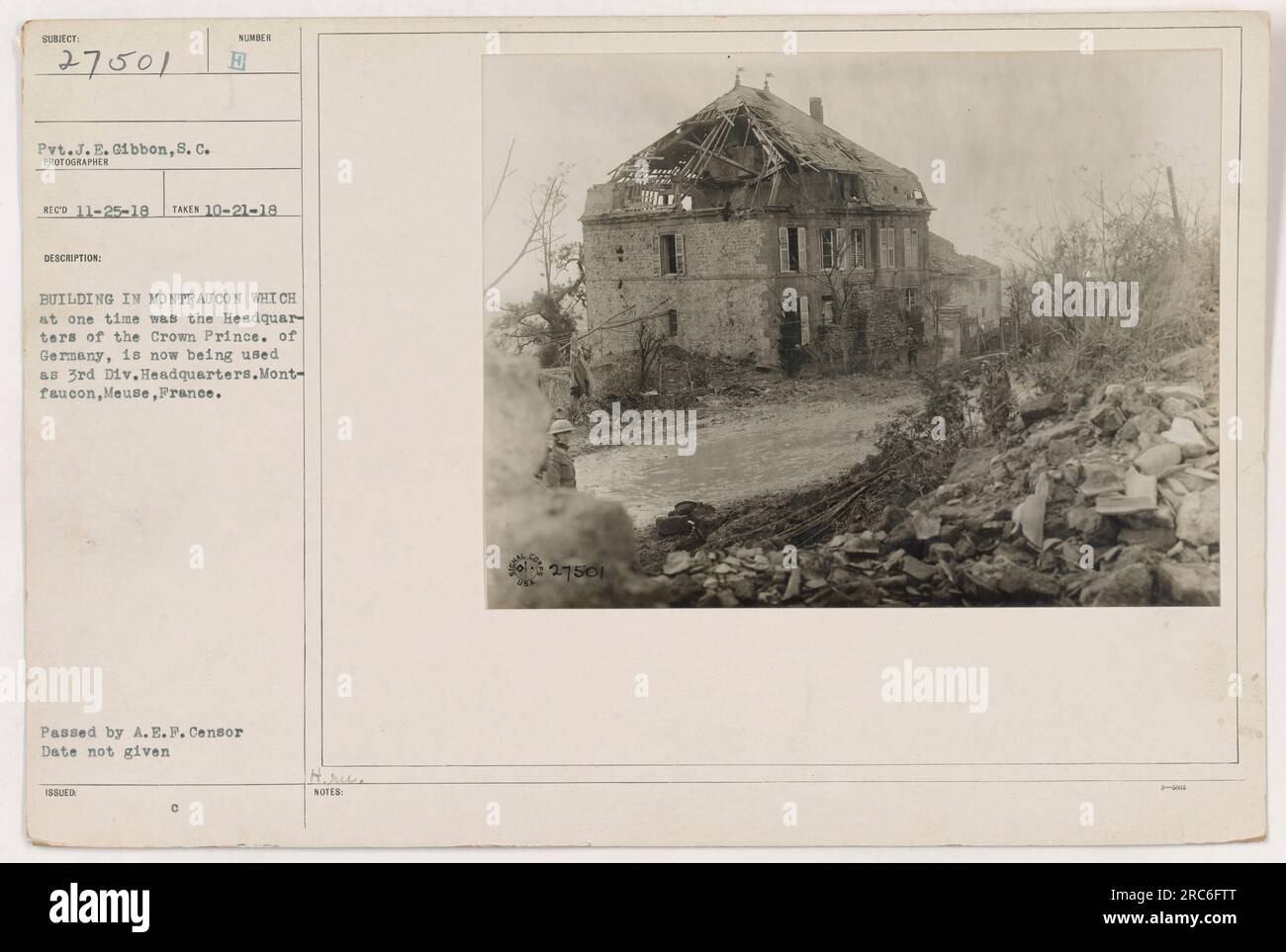 Pvt. J.E. Gibbon from S.C is seen in this photograph. The image depicts ...