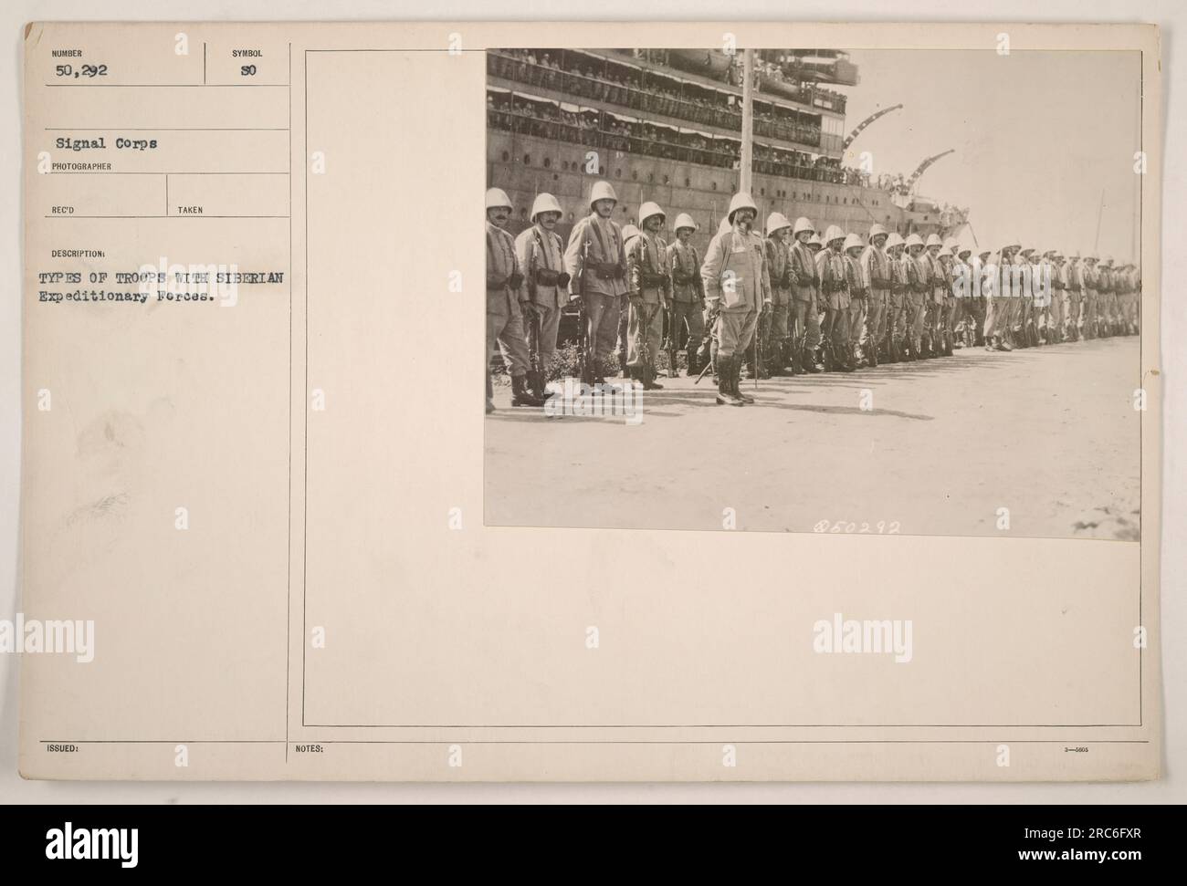 Troops from the Siberian Expeditionary Forces number 50,292, captured ...