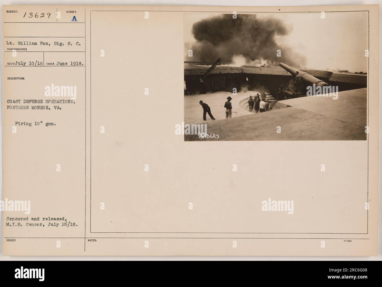 Caption: A photograph taken by Lt. William Fox, Sig. R. C. on June 1918 ...